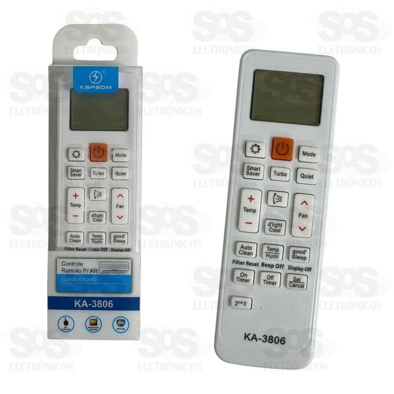 Controle Remoto Para Ar Condicionado Samsung Kapbom KA-3806