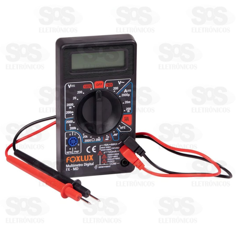 Multímetro Digital Com Cabo Foxlux 30.01
