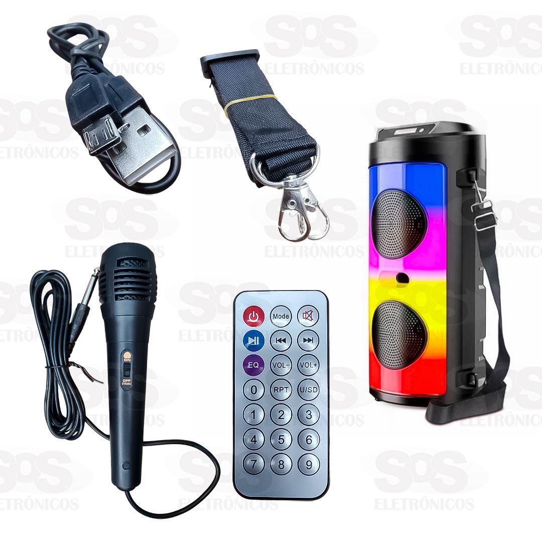Caixa De Som Sem Fio 2x8W Super Bass ZQS-4248