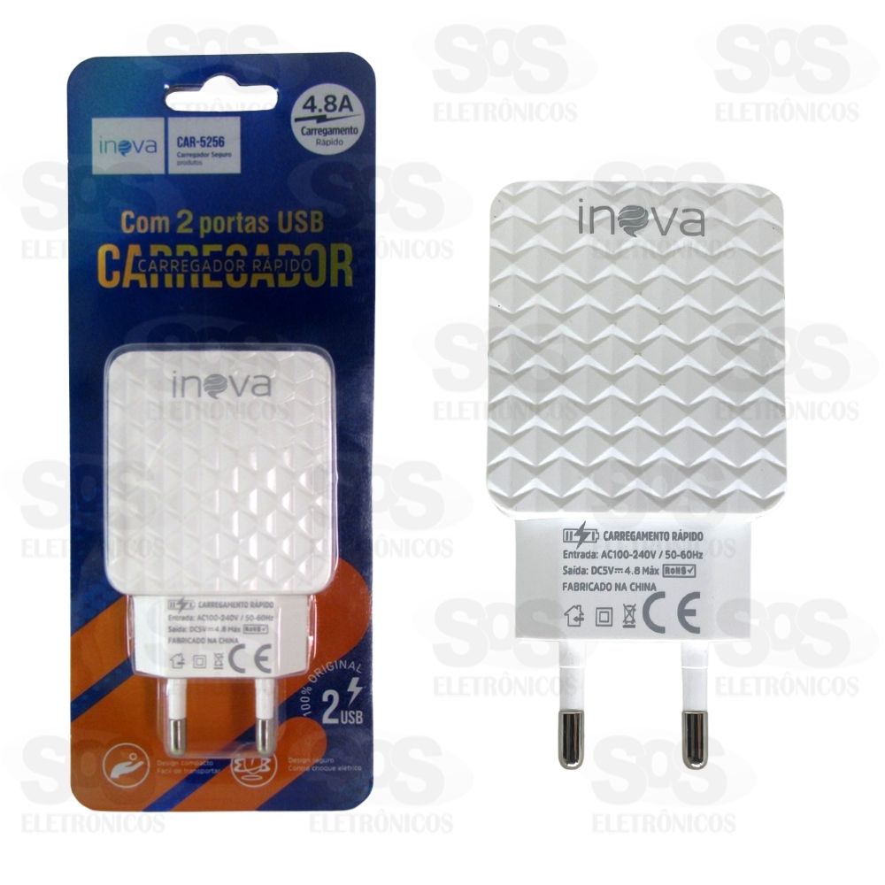 Carregador 2 Usb 4 8a Inova Car 5256