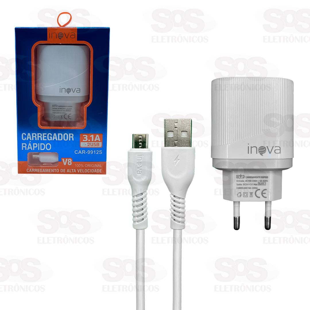 Carregador Micro Usb V8 Ultra Rápida 2 8a 18w X Cell Xc Ur16