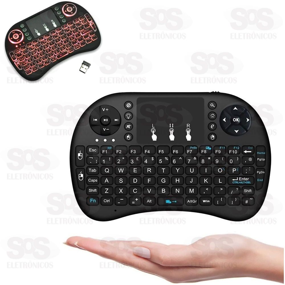 Mini Teclado Sem Fio Iluminado Altomex AL-313 Mini Teclado Sem Fio Iluminado Altomex AL-313
