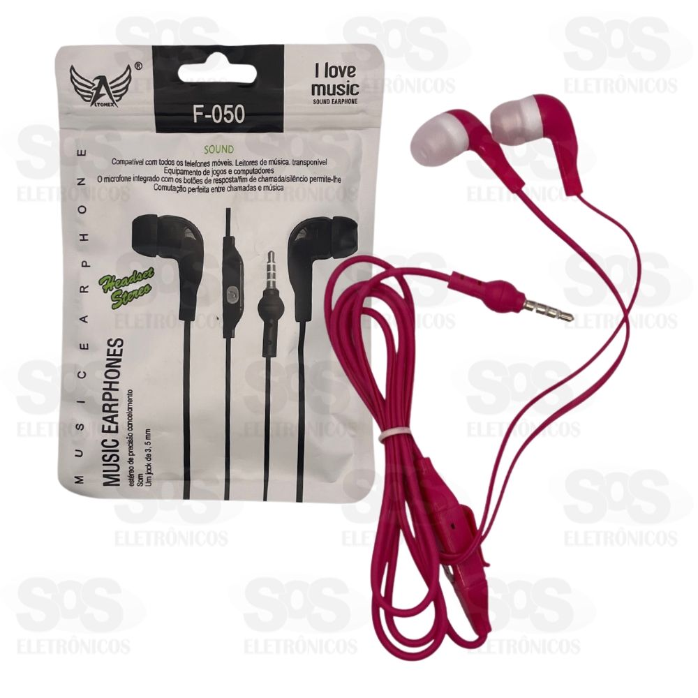 Fone De Ouvido Com Microfone Altomex F-050 Fone De Ouvido Com Microfone Altomex F-050