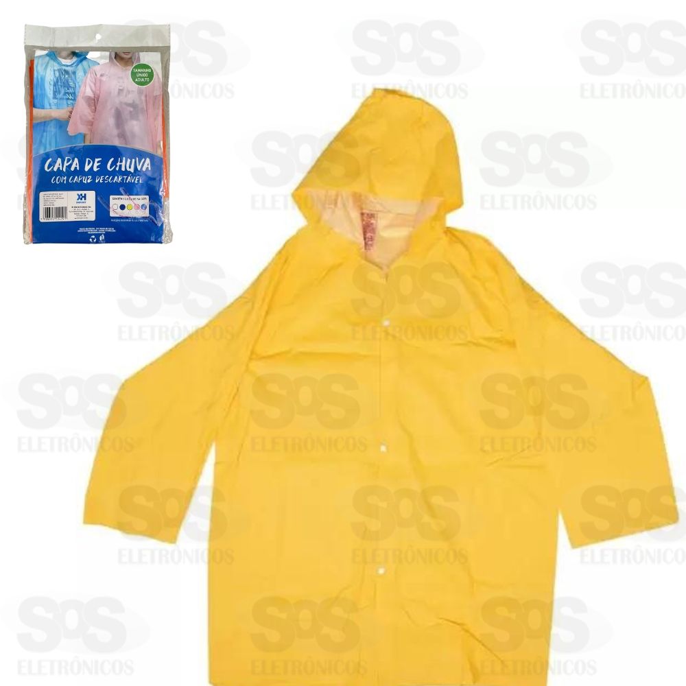 Capa De Chuva Com Capuz Descartável XH9390 Capa De Chuva Com Capuz Descartável XH9390