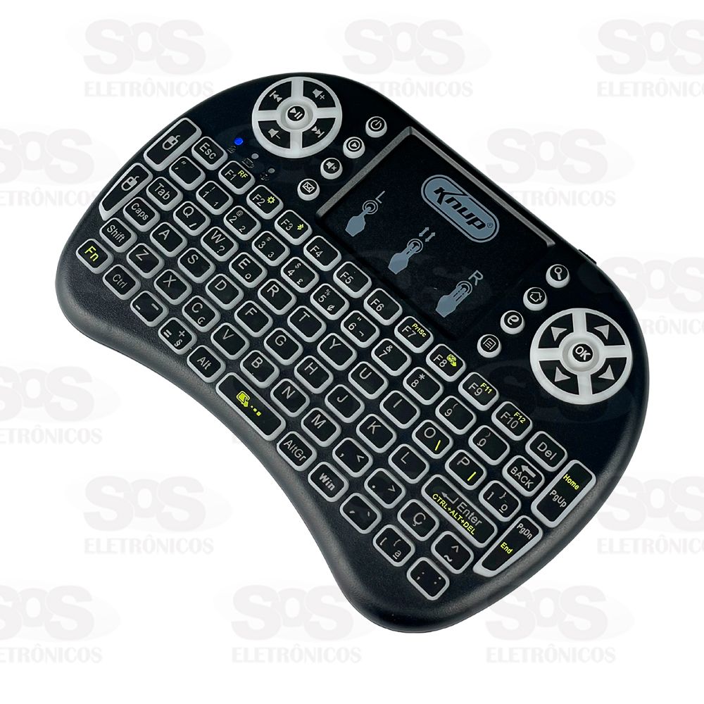 Mini Teclado Sem Fio Com Touchpad Knup KP-2048 Mini Teclado Sem Fio Com Touchpad Knup KP-2048